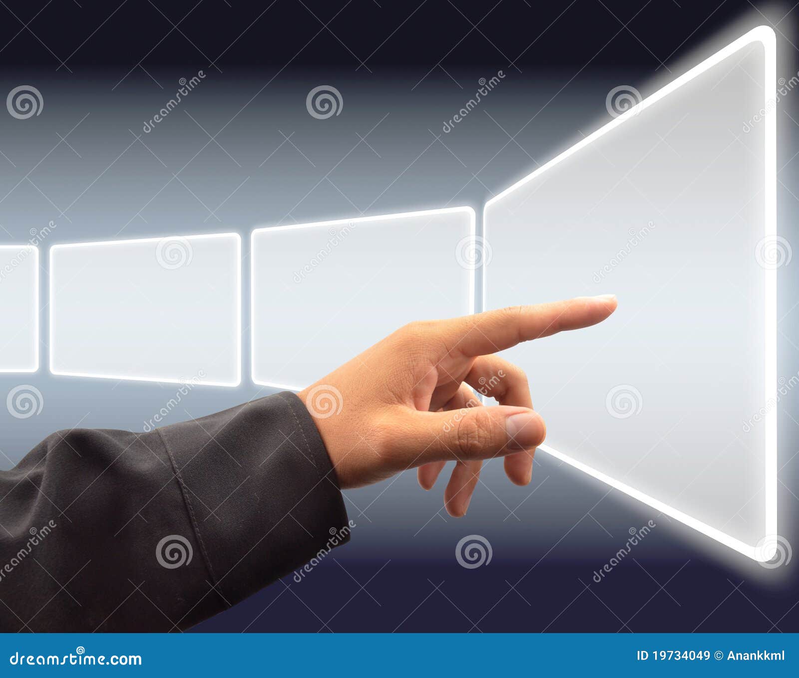 Hand pushing a button stock image. Image of press, idea - 19734049