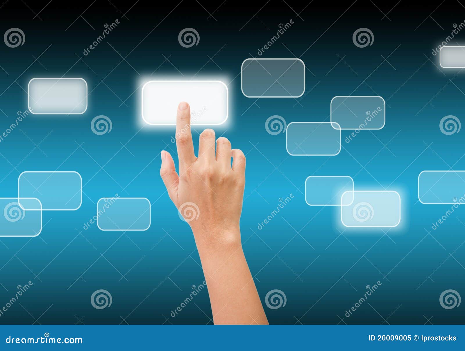 Hand pushing the button stock image. Image of icon, concept - 20009005