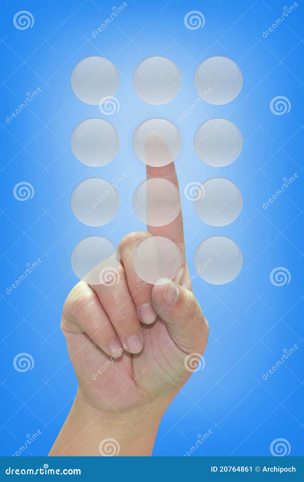 Hand pushing the button stock image. Image of choose - 20764861