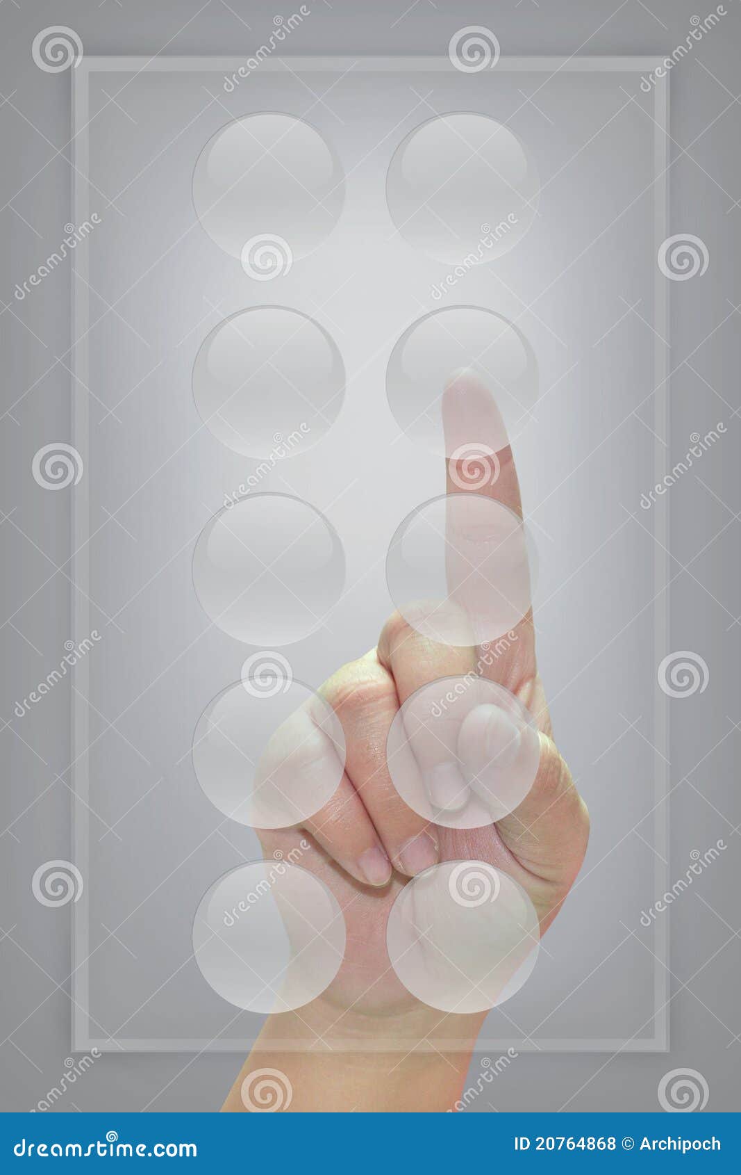 Hand pushing the button stock photo. Image of circle - 20764868