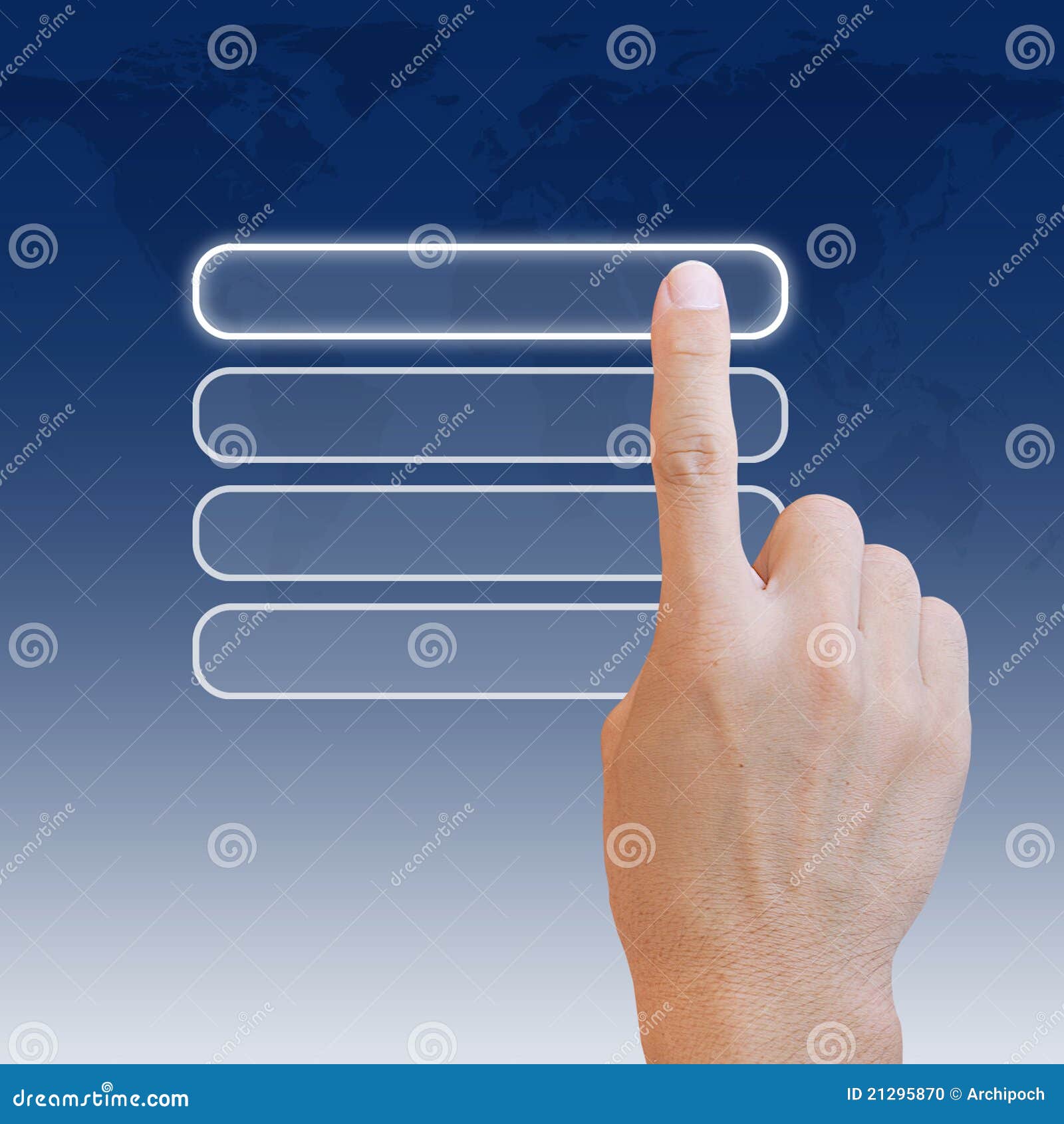 Hand pushing a button stock photo. Image of message, digital - 21295870