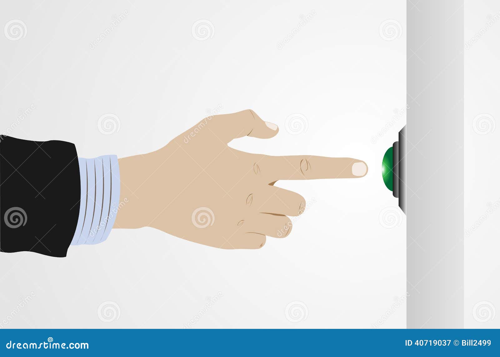 Hand pushing button stock illustration. Illustration of shape - 40719037