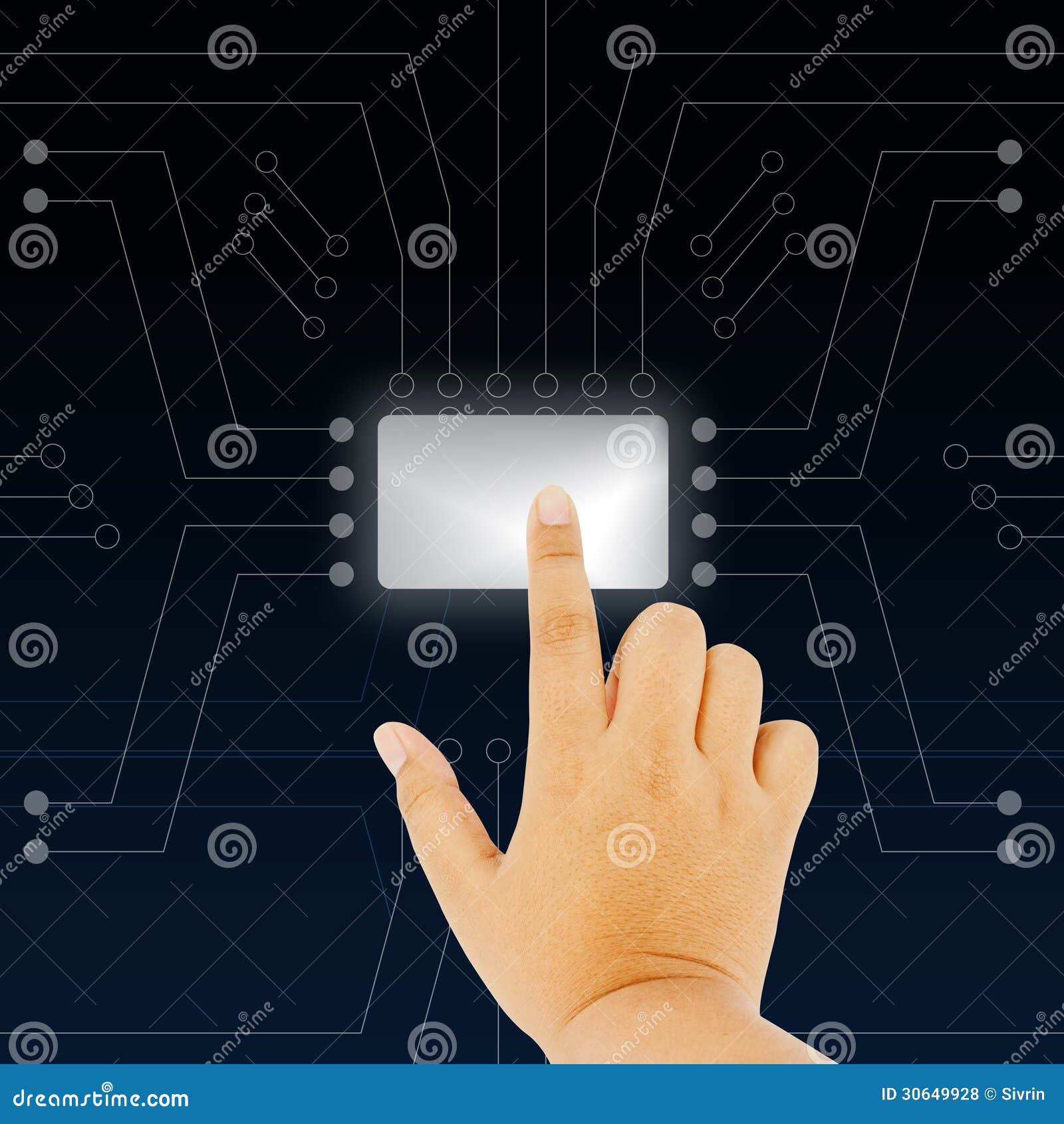 Hand pushing the button. stock photo. Image of choice - 30649928