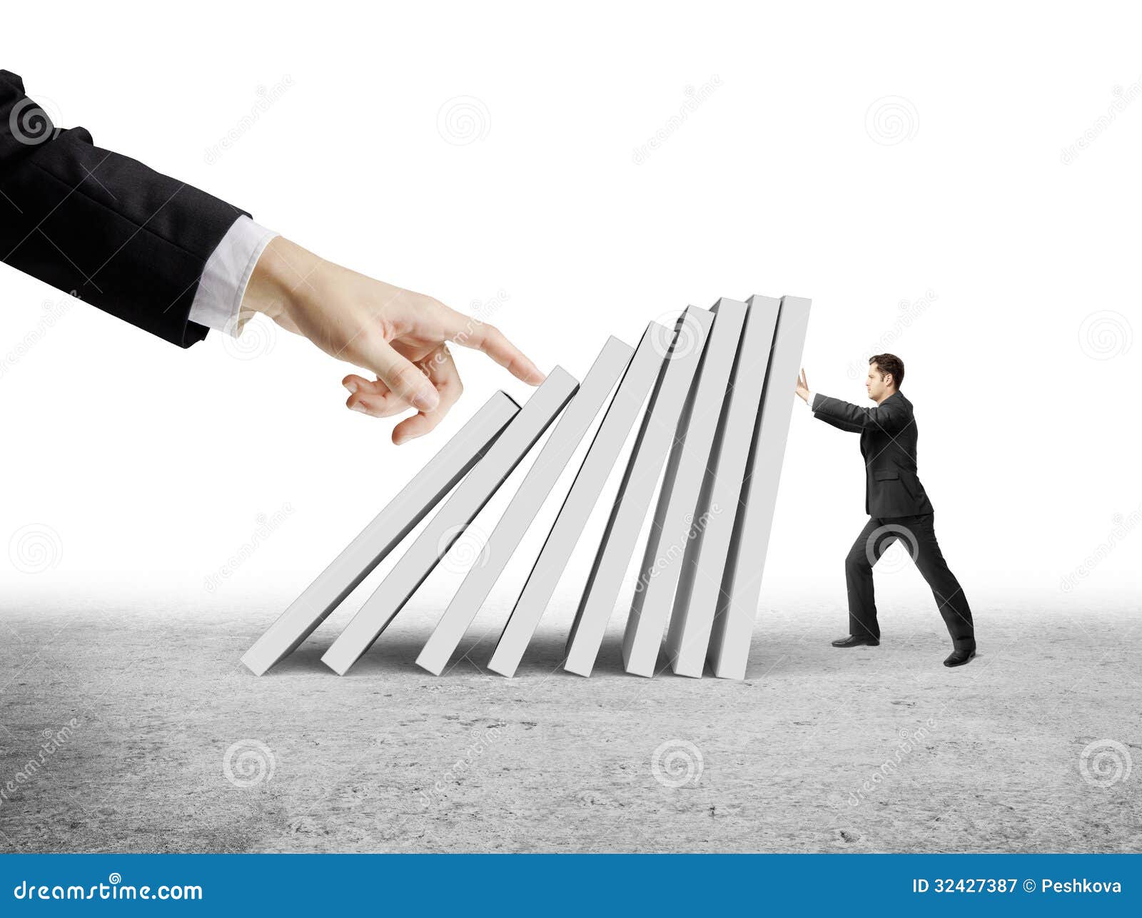 Hand pushing column stock image. Image of concept, binary - 32427387