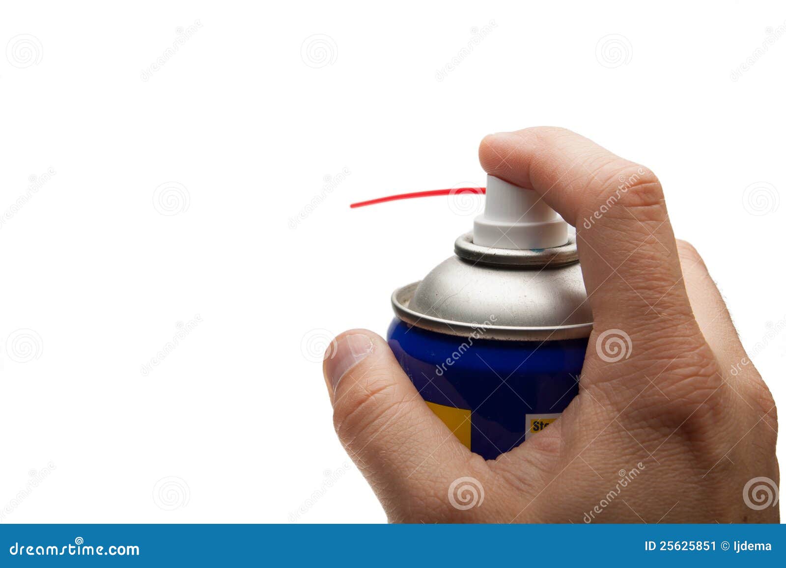Hand pushing spray can stock image. Image of metal, engine - 25625851