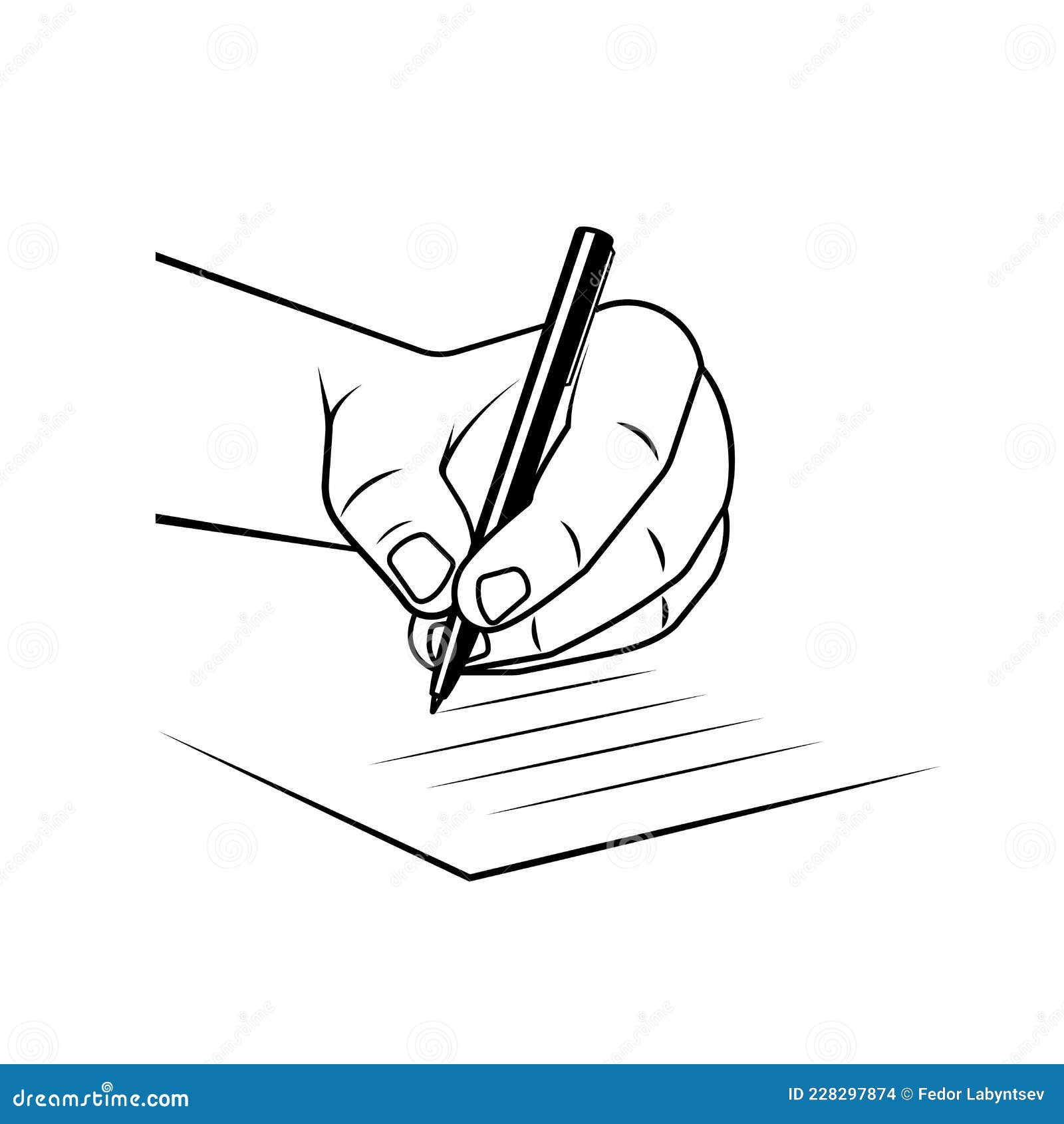 Hand Puts Signature Vector Icon Stock Vector - Illustration of hand ...