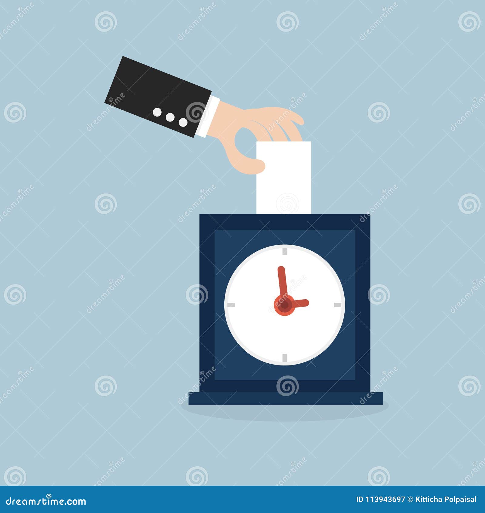 Timecard Employee Weekly Wages Timeclock Time Card Cartoon Vector ...