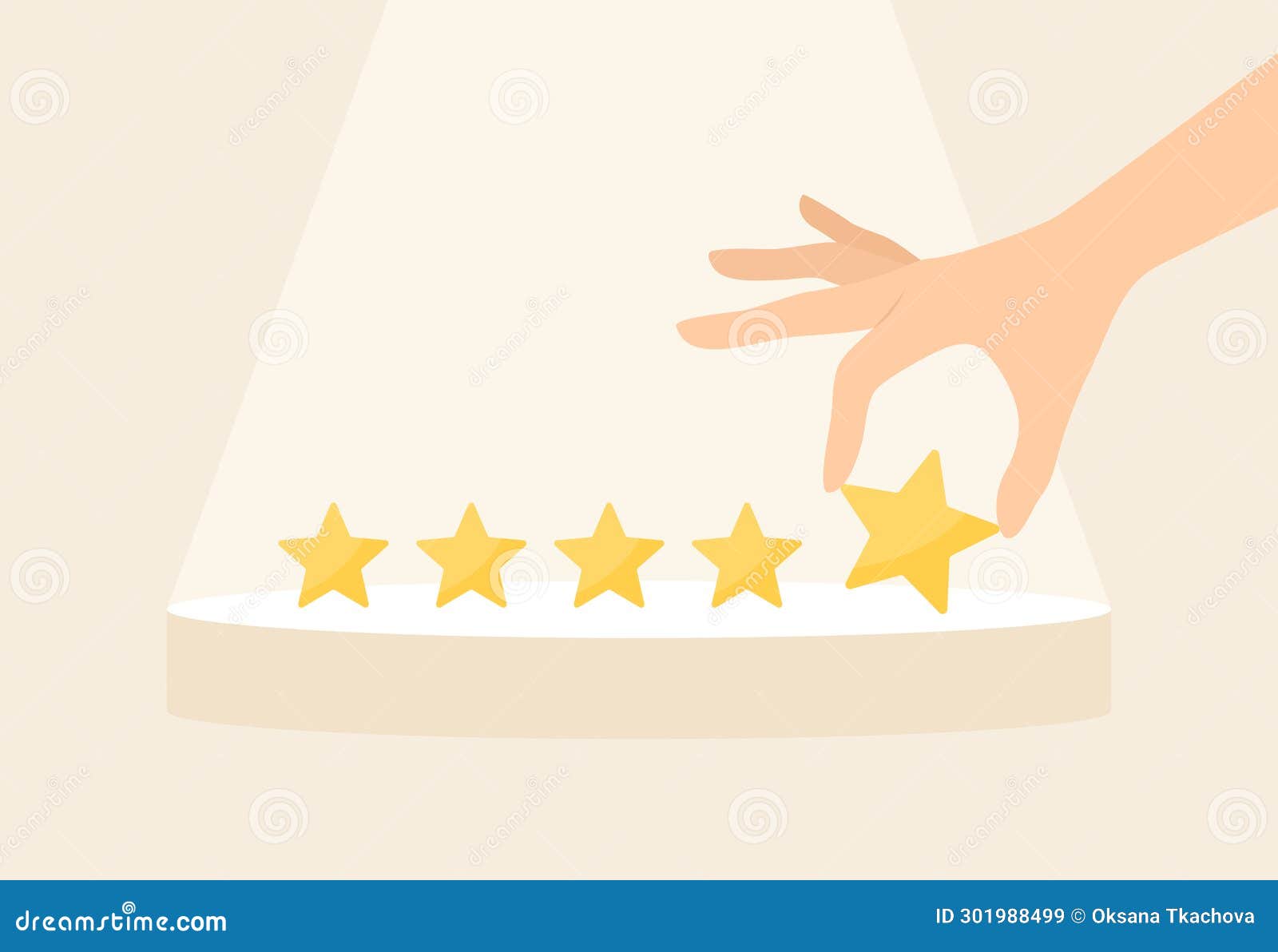 A Client Putting Stars In The Feedback Box. Cartoon Vector ...