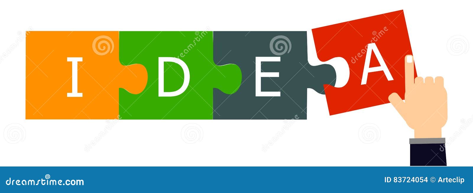 Hand Putting Idea Word Puzzle Stock Vector - Illustration of puzzle ...