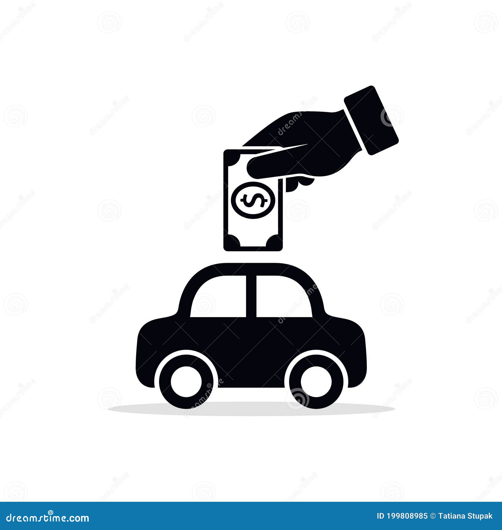 Hand Putting Money into the Car, Save Money for Car, Invest Money in ...