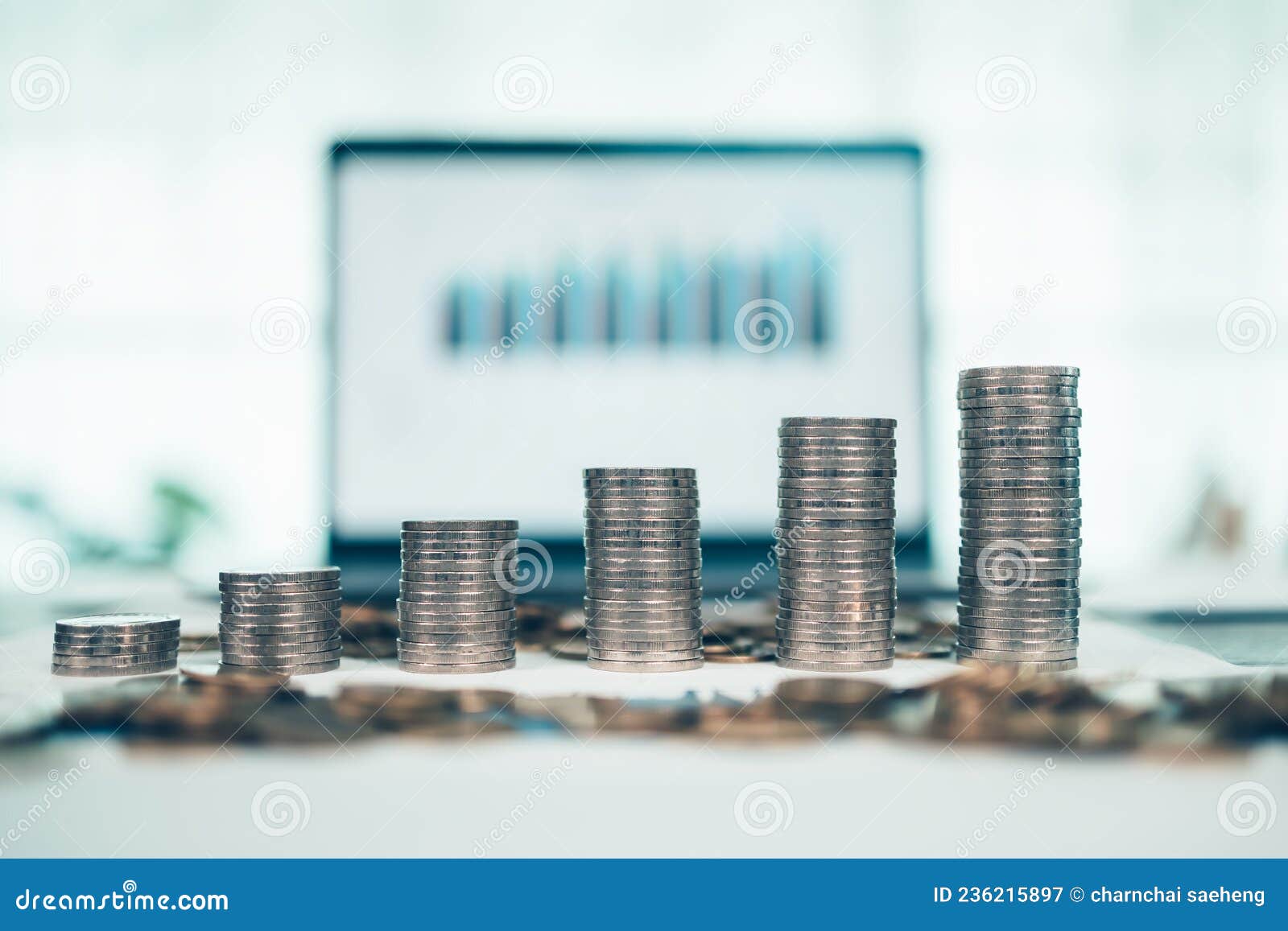 Hand Putting Money Coins Stack Growing, Saving Money for Finance ...