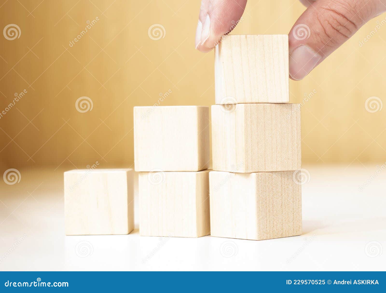 Stacking Blank Wooden Block Isolated On White Background For Graphic ...