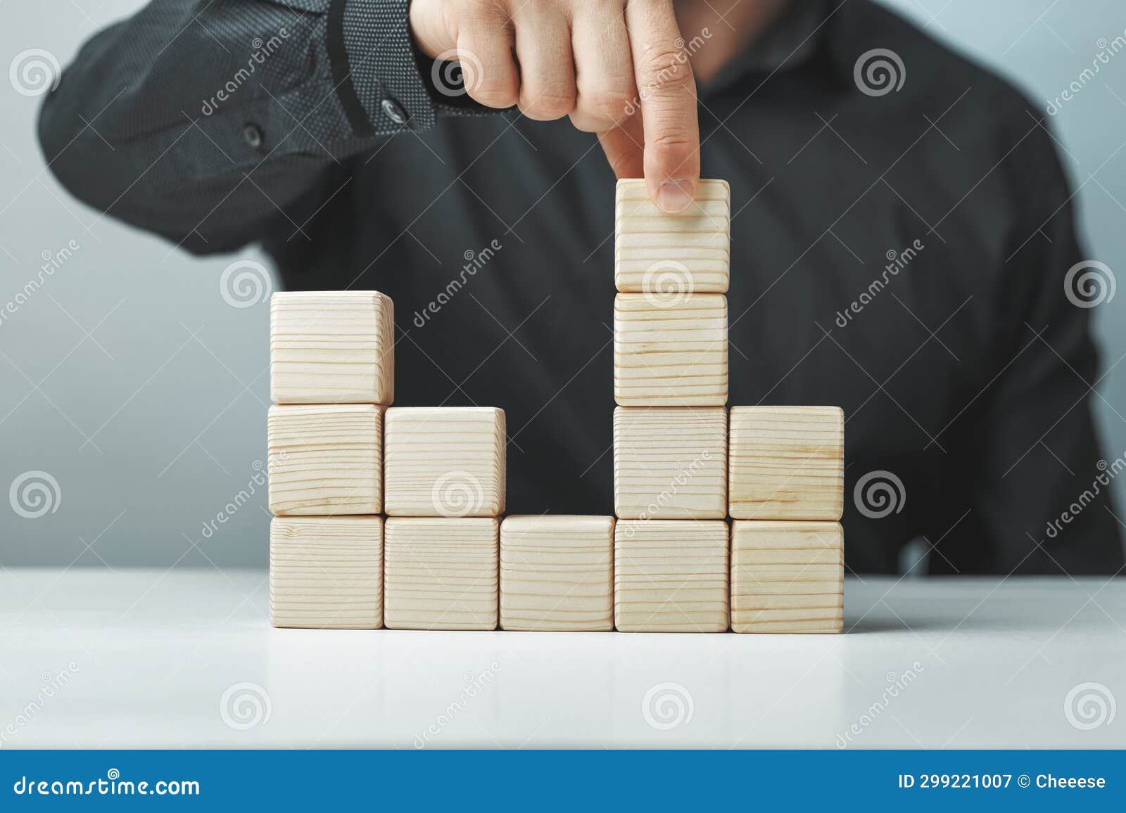 Stacking Blank Wooden Block Isolated On White Background For Graphic ...