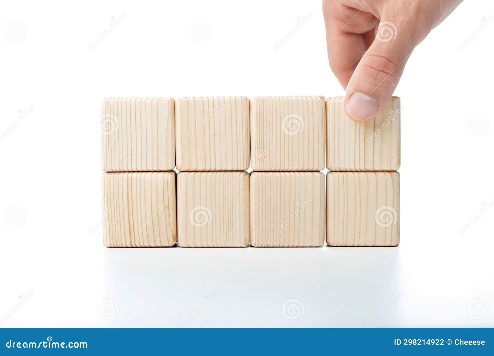 Stacking Blank Wooden Block Isolated On White Background For Graphic ...