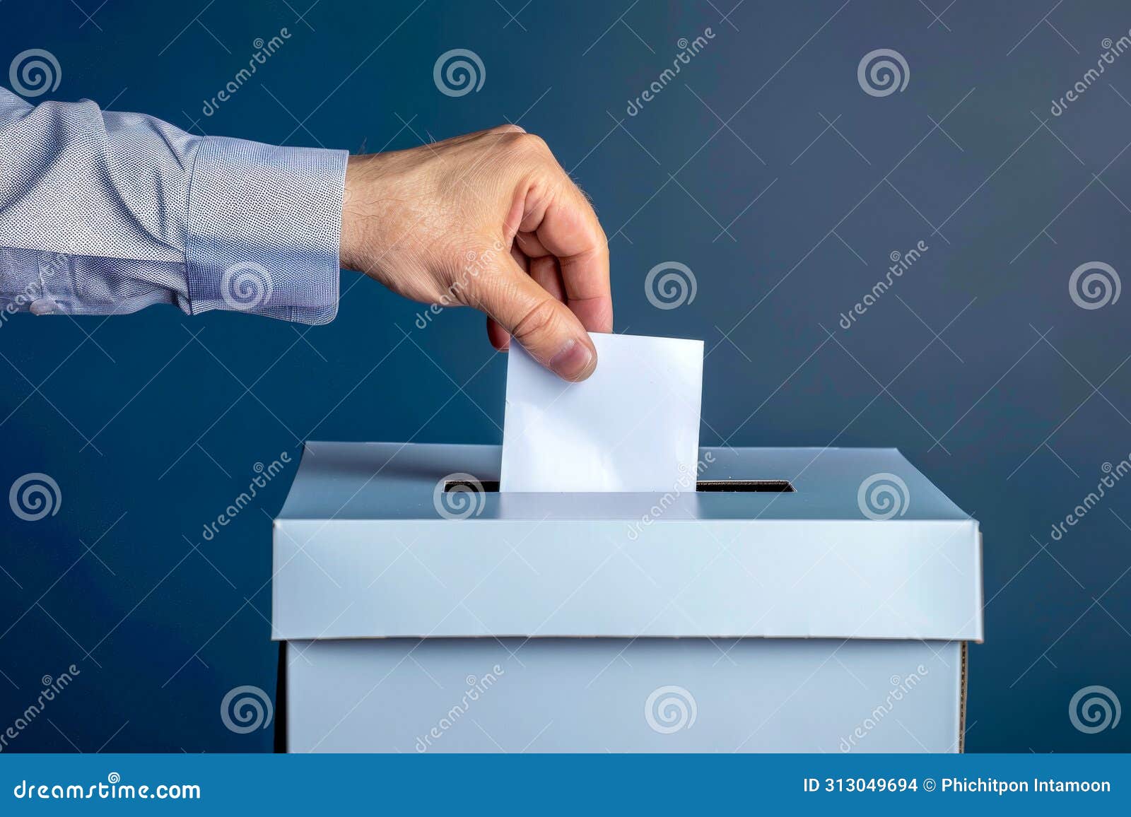 Hand Putting Vote Paper into Ballot Box, Generative Ai Stock ...