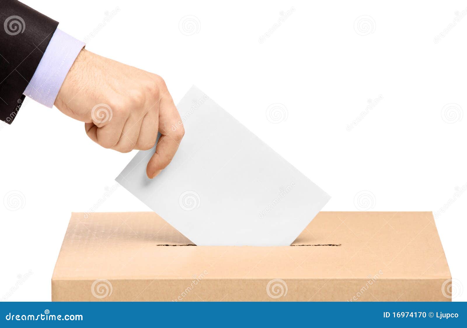 Hand Putting A Voting Ballot In A Slot Of Box Stock Photo - Image: 16974170