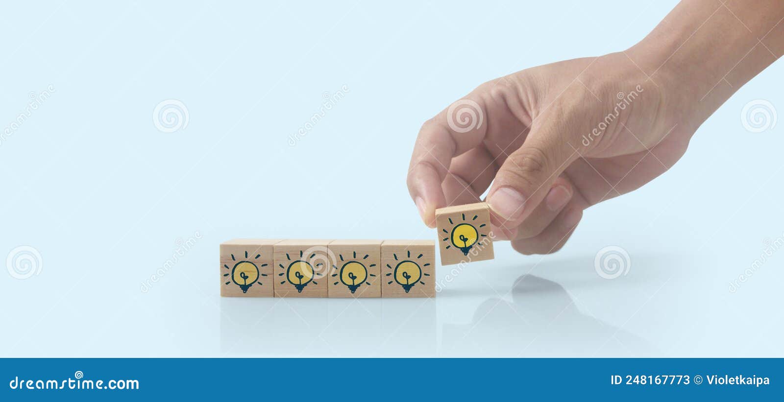 Hand Putting Wooden Cube Blocks Stock Image - Image of career, human ...