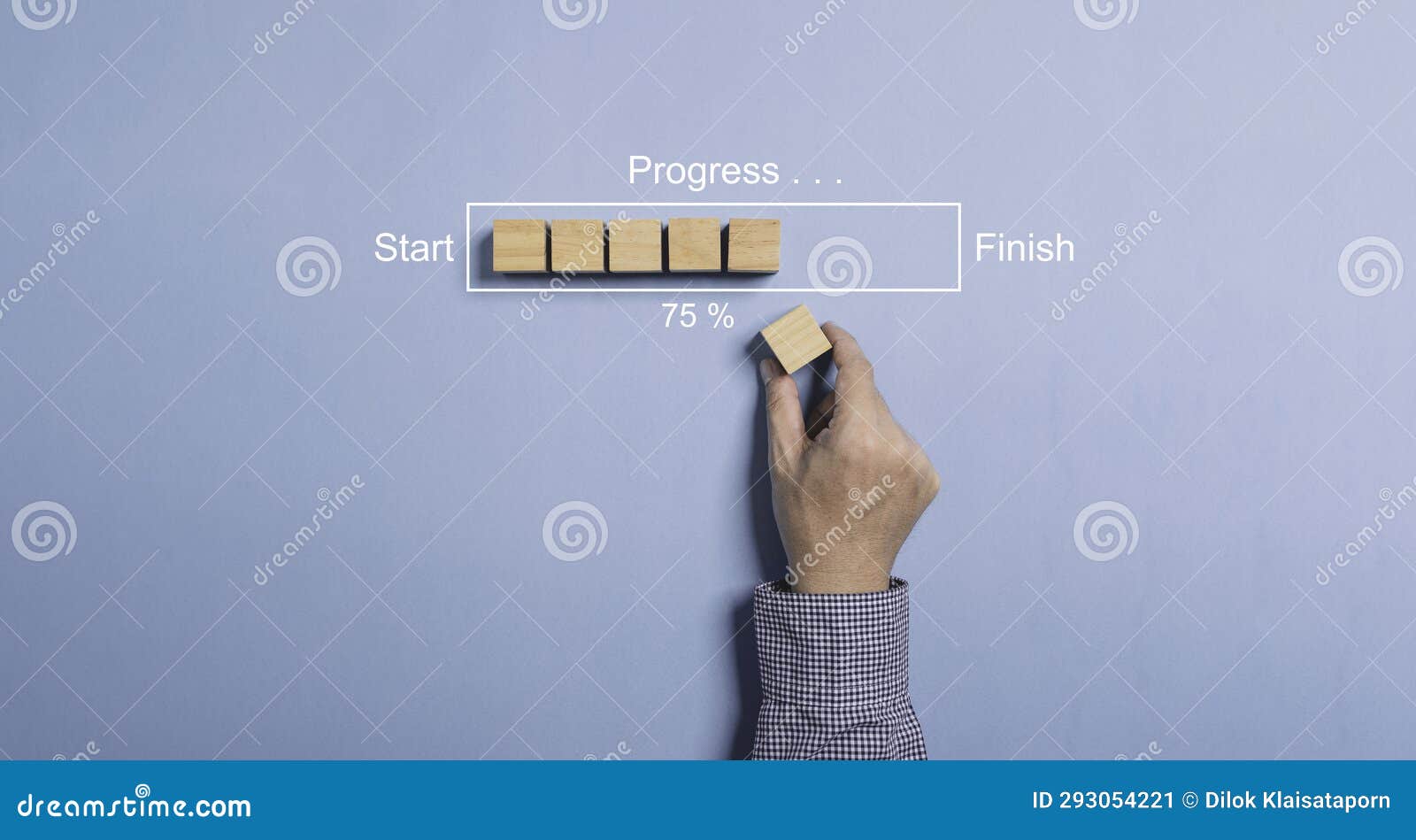 Hand Putting Wooden Cube On Virtual Infographic Rectangle Block With ... Hand Putting Wooden Cube On Virtual Infographic Rectangle Block With ...