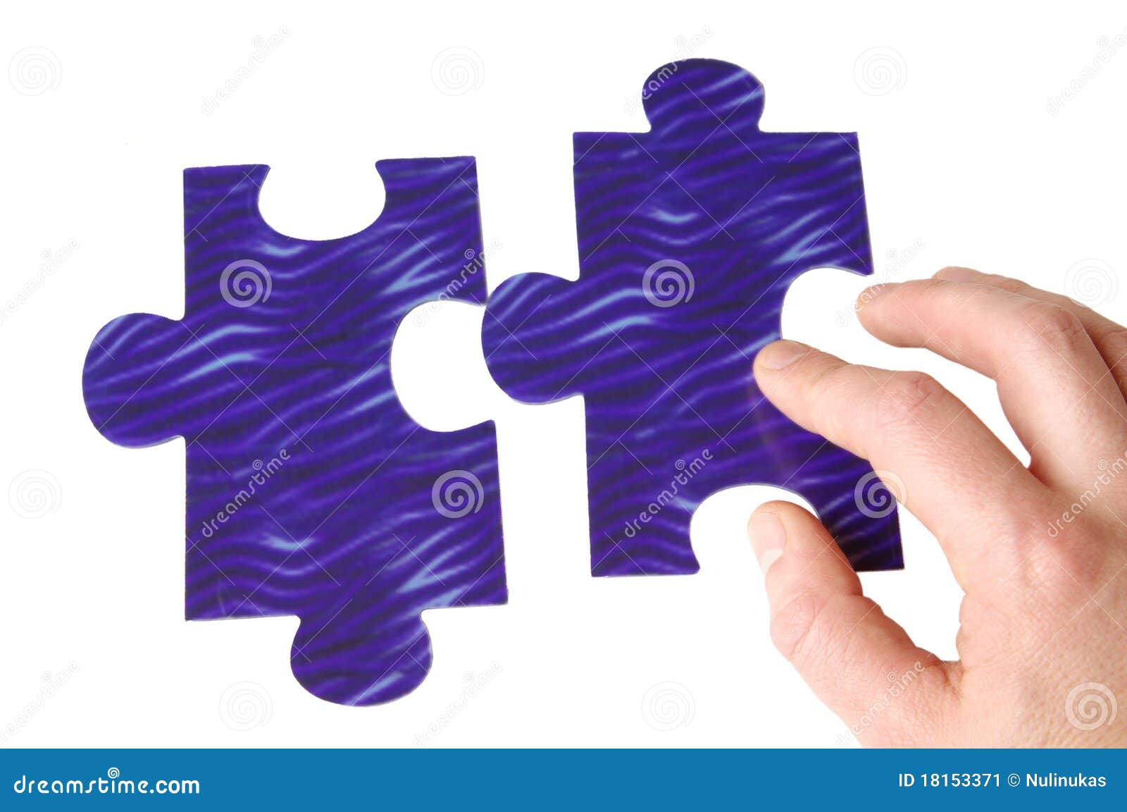 Hand and puzzle stock image. Image of ideas, separated - 18153371
