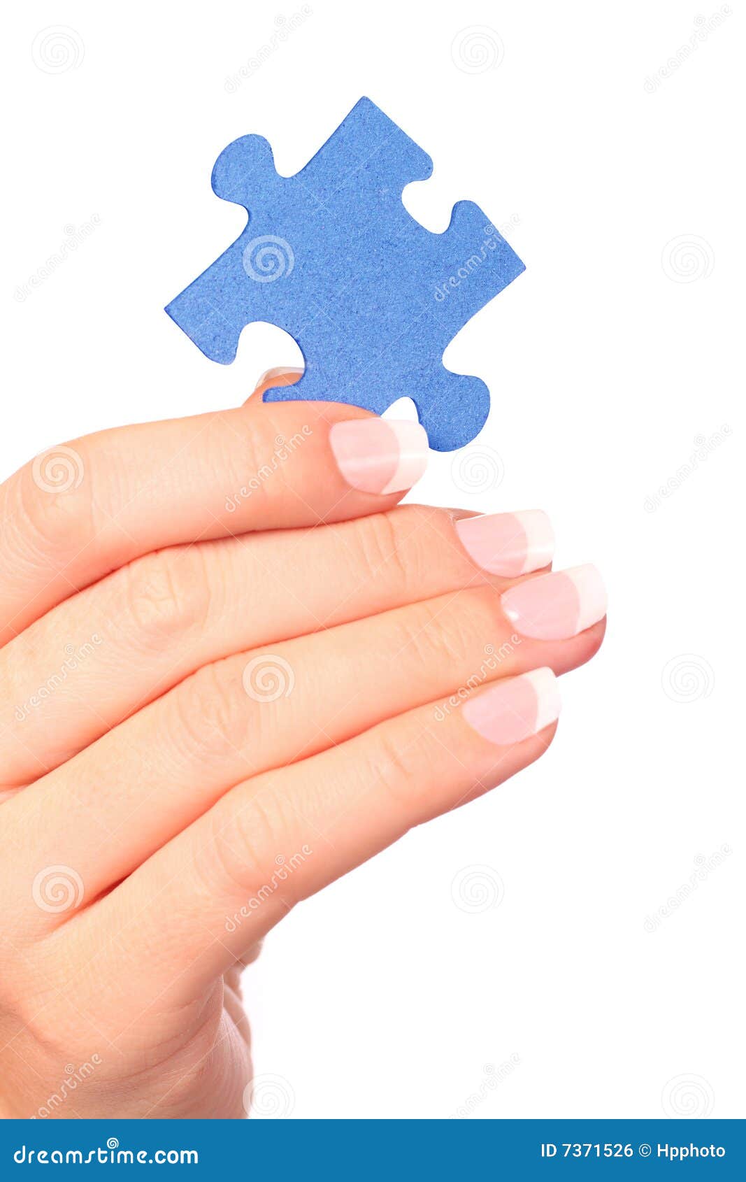 Hand and puzzle stock photo. Image of blue, jigsaw, creativity - 7371526