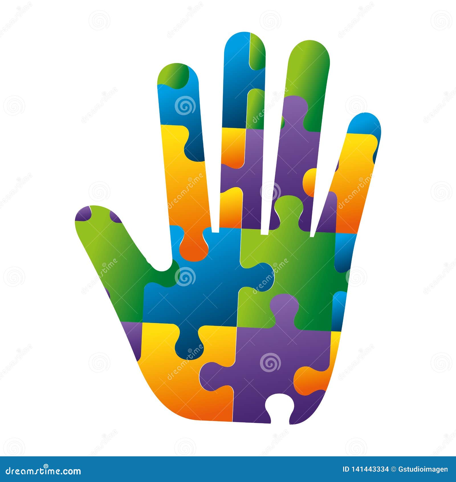 Hand with Puzzle Attached Solution Stock Vector - Illustration of ...
