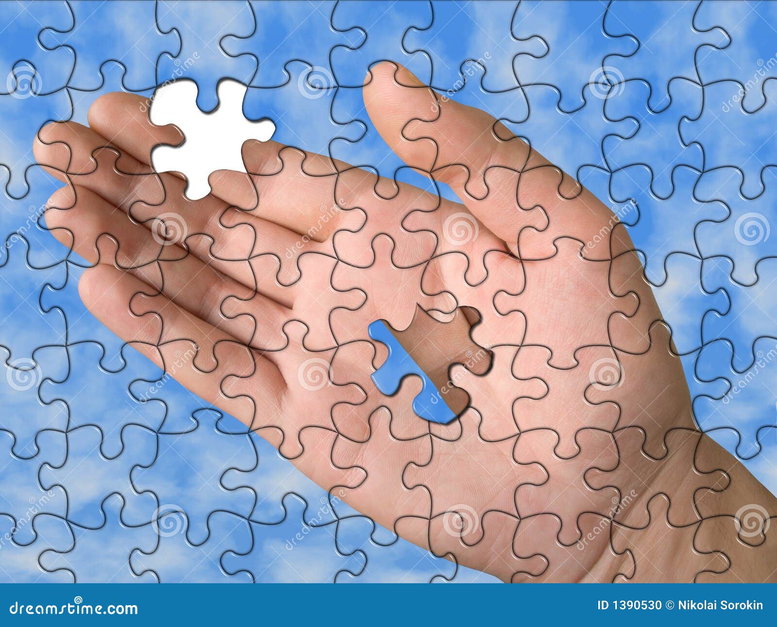 Hand And Puzzle Stock Photography | CartoonDealer.com #149065874