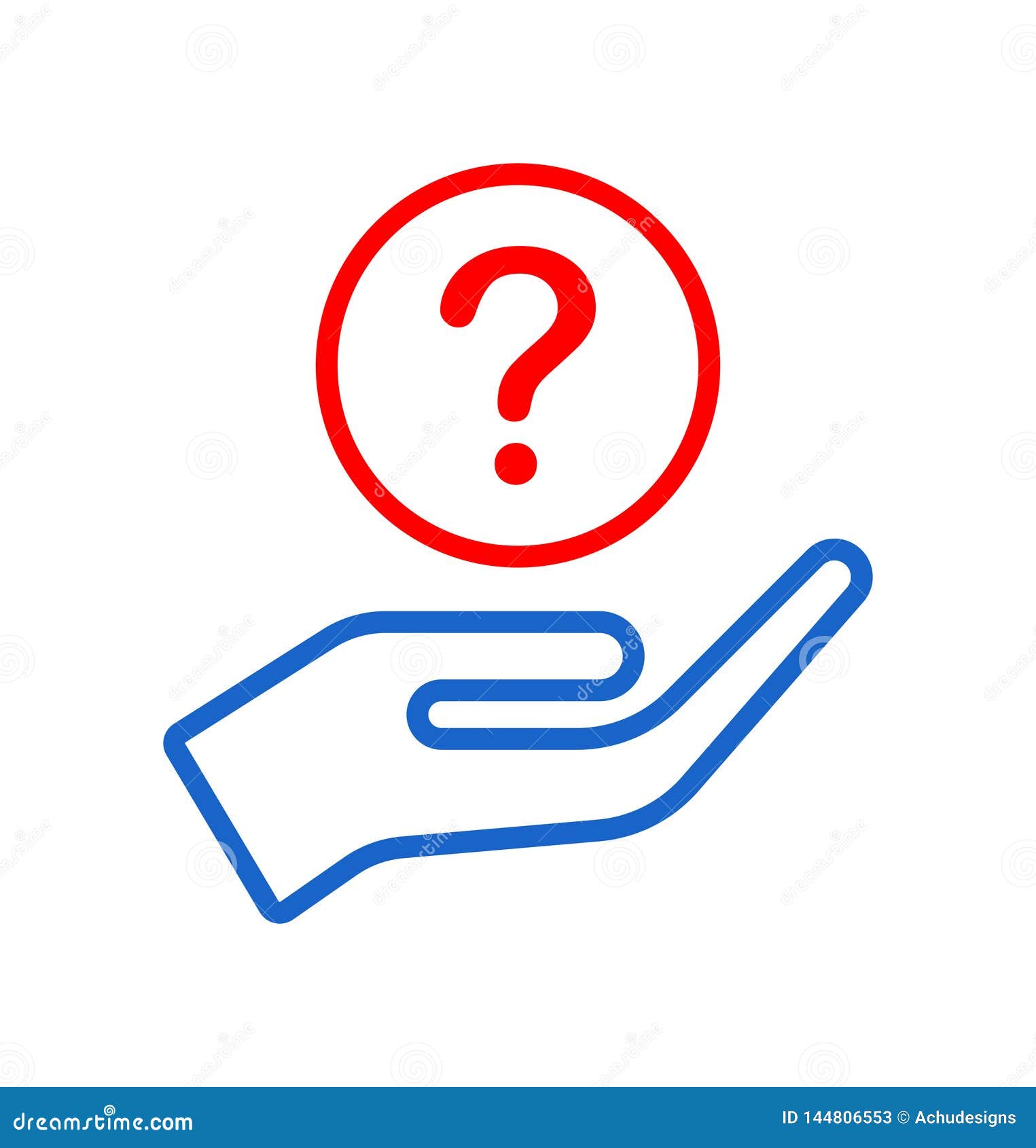 Hand Giving Question Icon Logo Stock Vector - Illustration of care ...