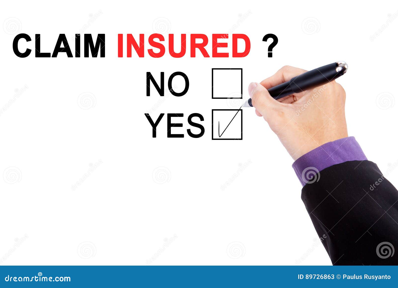Hand with a Question of Claim Insured Stock Image - Image of investment ...