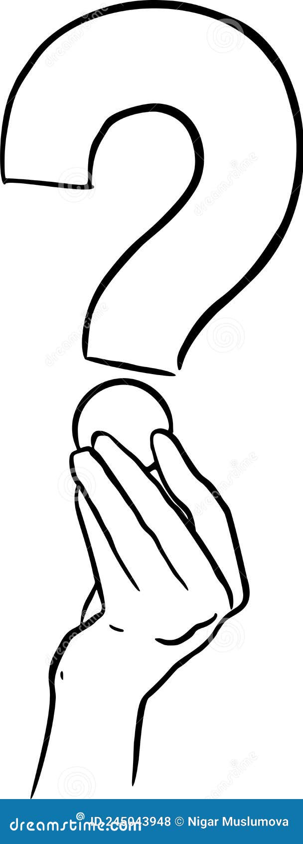 Hand, Question, Hand Draw Vector Illustration Art | CartoonDealer.com ...