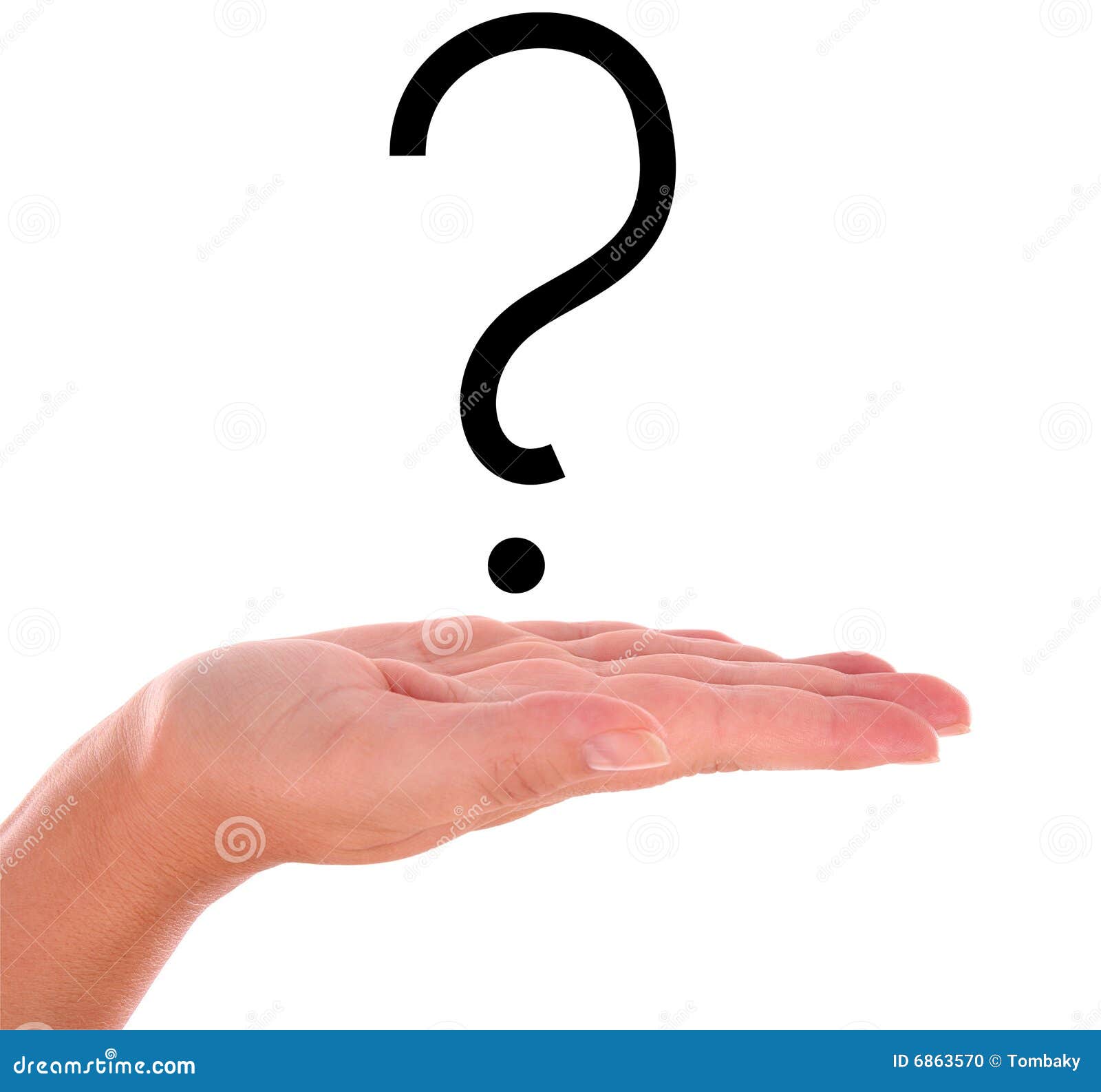 Hand and question mark stock photo. Image of concept, sign - 6863570