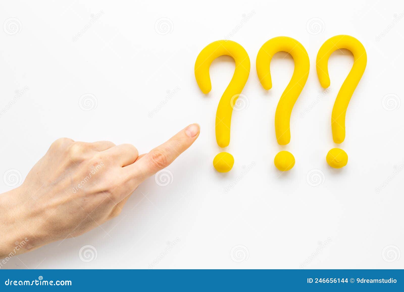 Hand with Question Mark Symbol. FAQ and Help Concept Stock Photo ...
