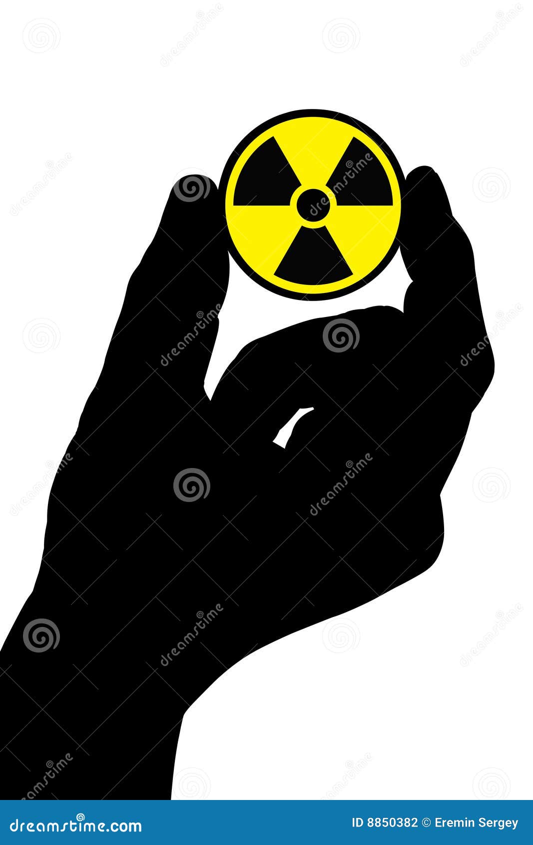 Radiation Sign Red Blue, Radiation Symbol. Abstract Night Sky ...