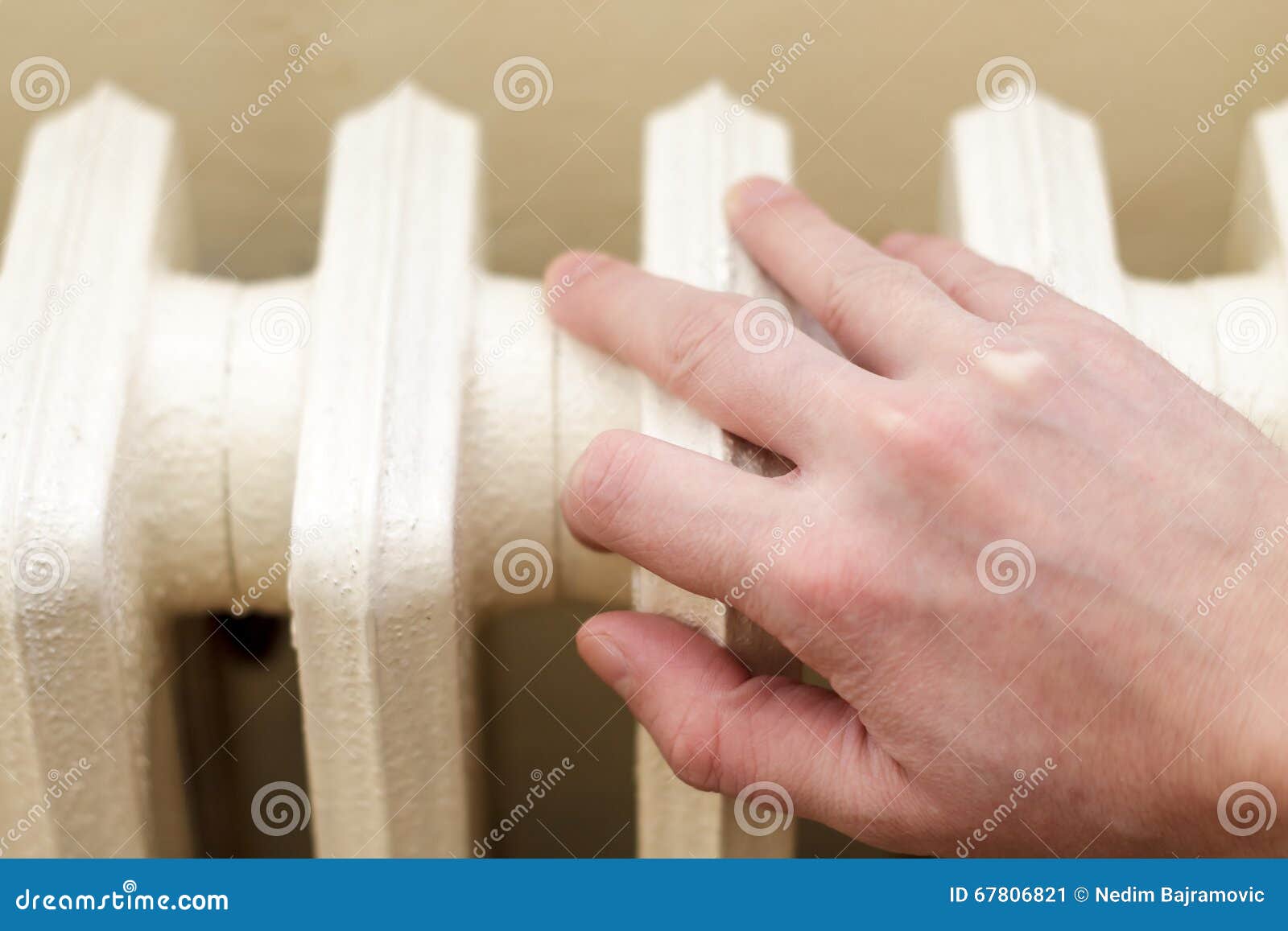Hand on radiator stock image. Image of cold, home, energy - 67806821
