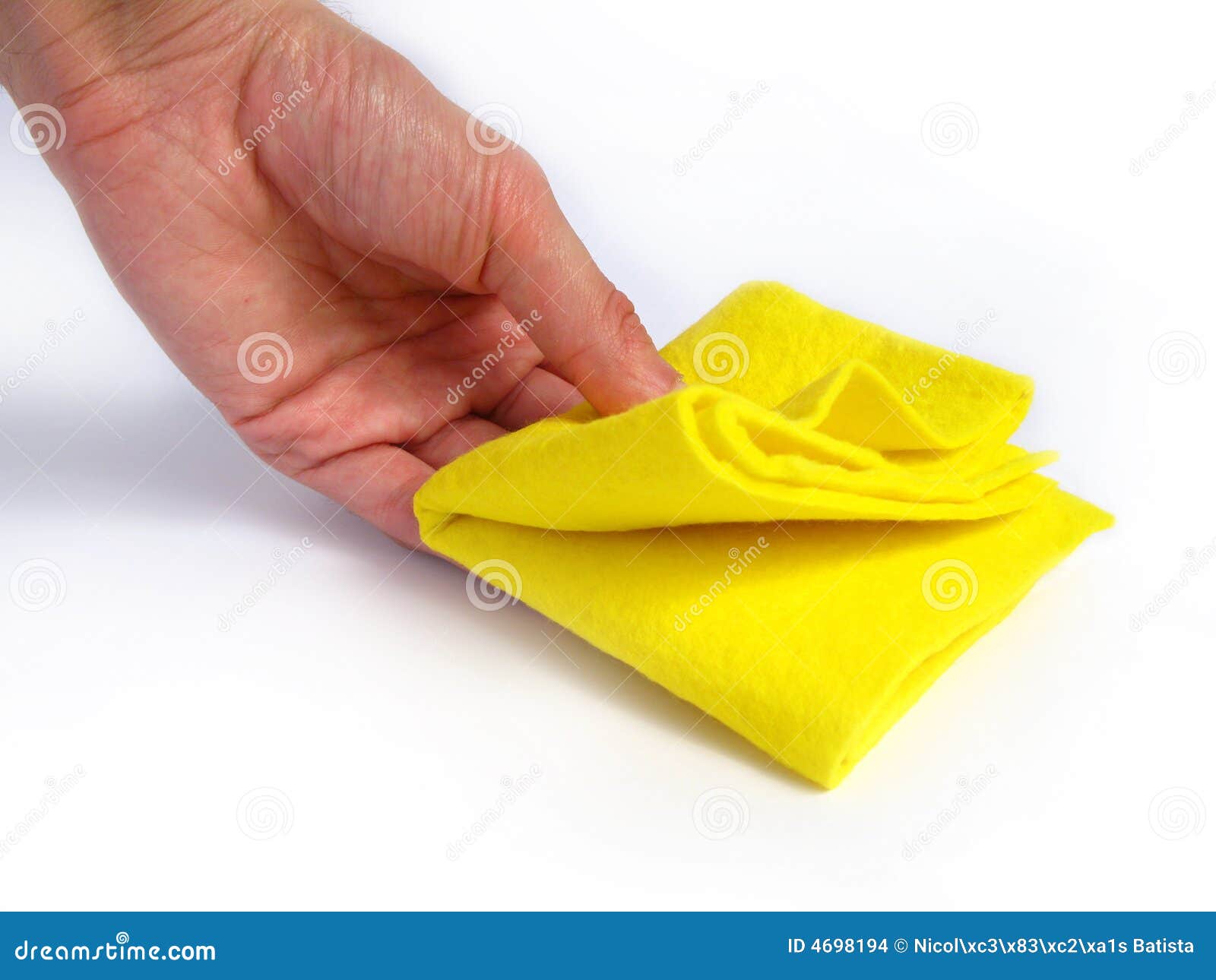 Hand with rag stock photo. Image of duster, fibre, hold - 4698194