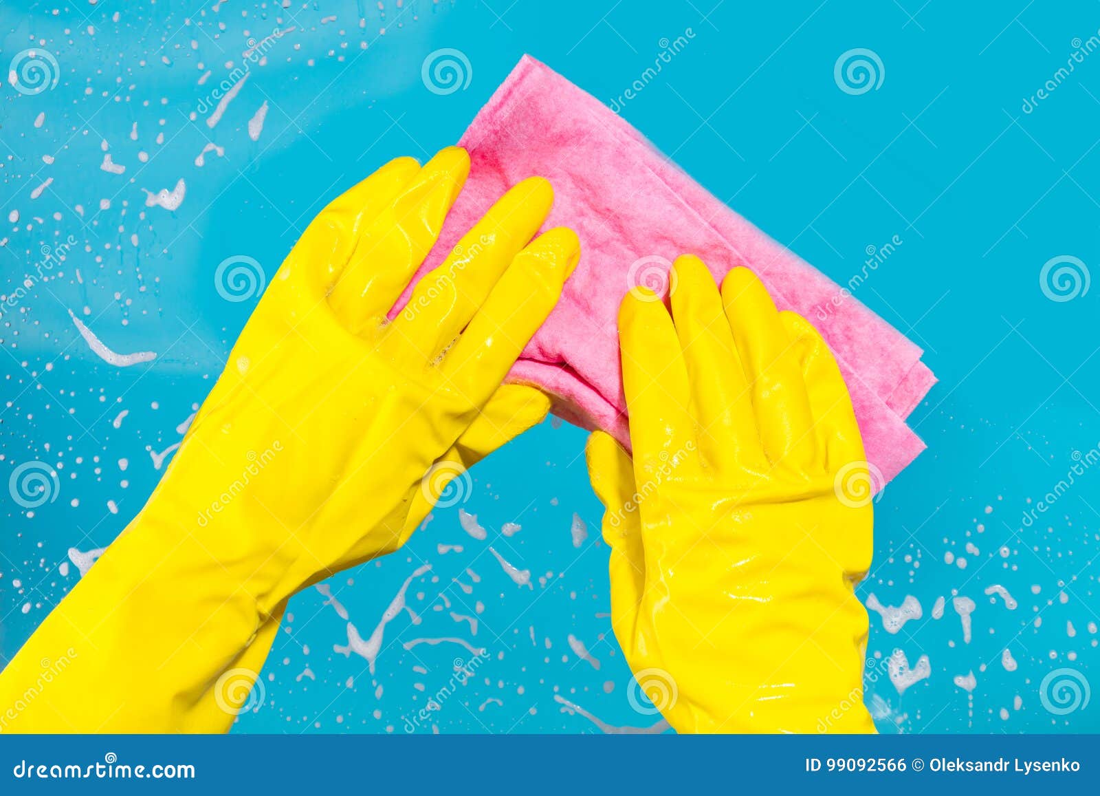 Hand with a Rag Cleans the Surface Stock Photo - Image of home, female ...
