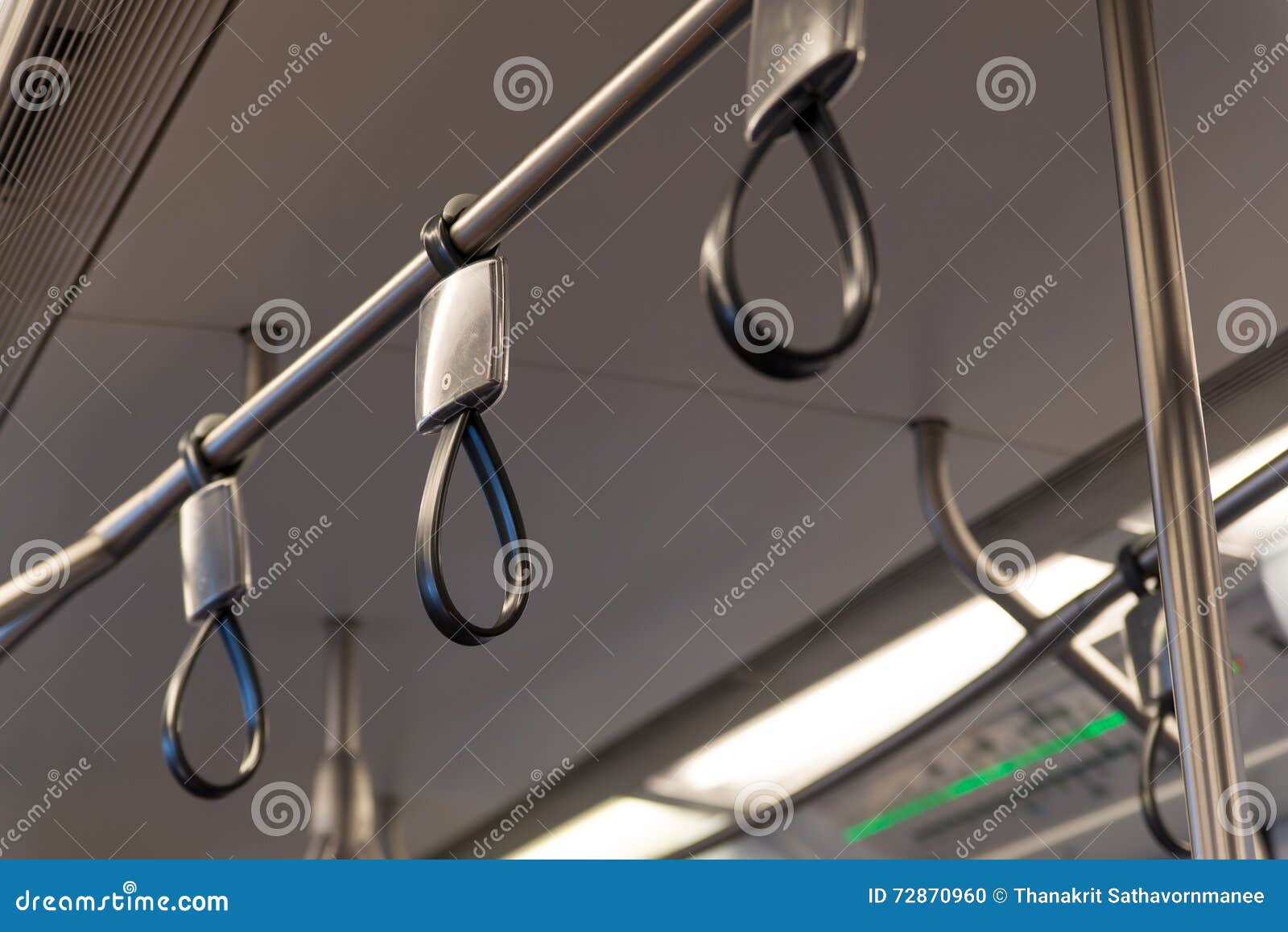 Hand rails on a train stock photo. Image of metro, design - 72870960