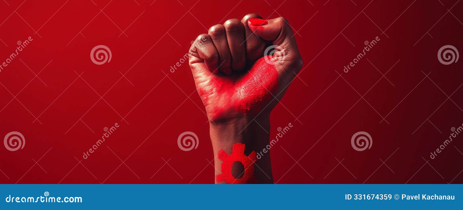 A Hand is Raised with a Clenched Fist, Symbolizing Unity and Resistance ...