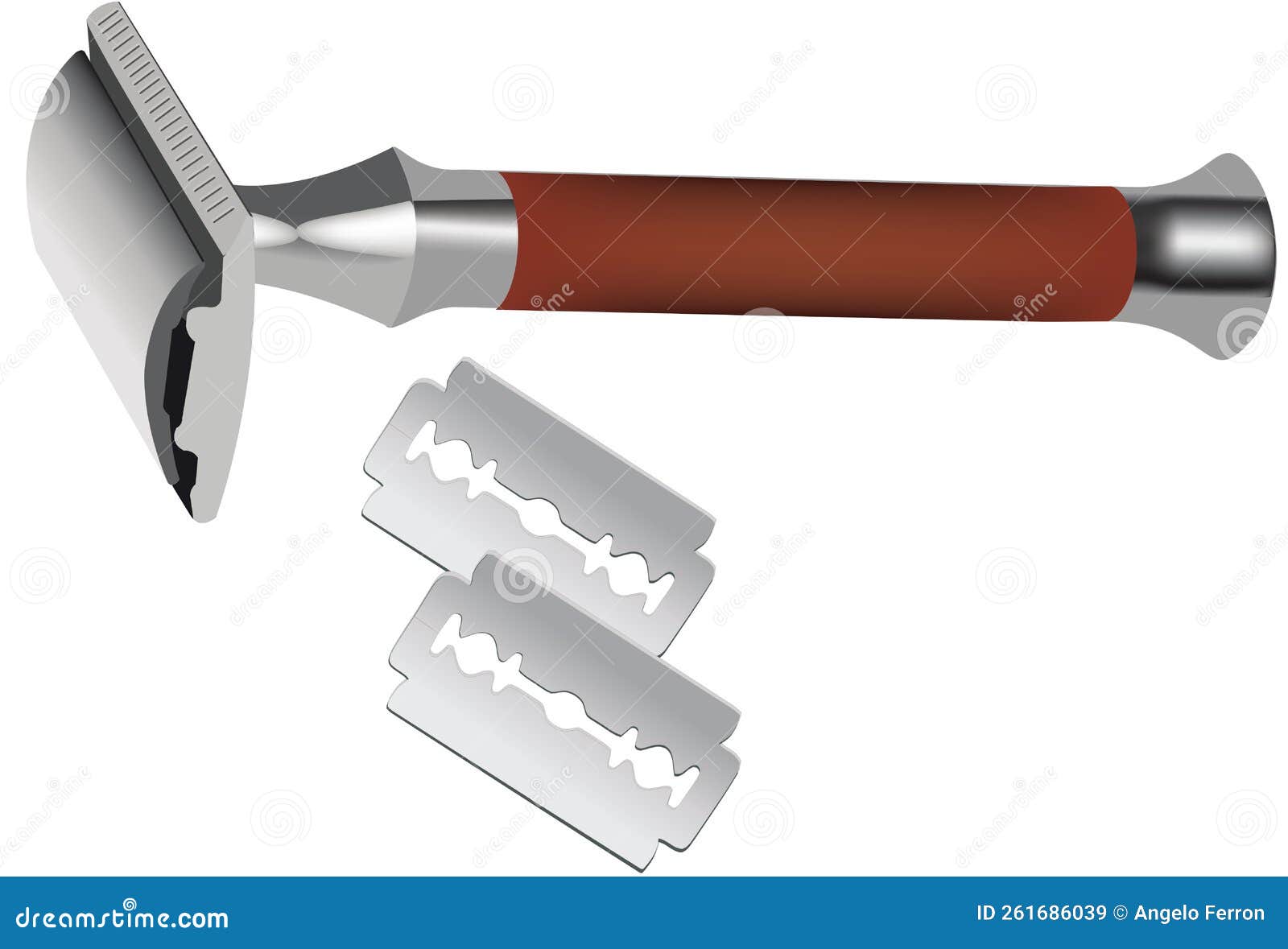 Hand Razor and Razor for Beard Cutting- Stock Vector - Illustration of ...