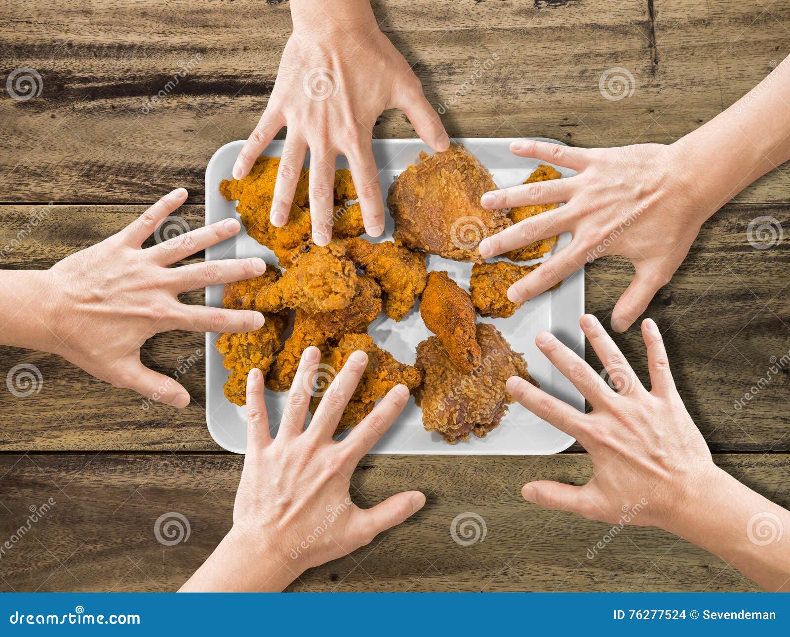 Hand Reach for Fire Chicken. Stock Photo - Image of crispy, drumstick ...