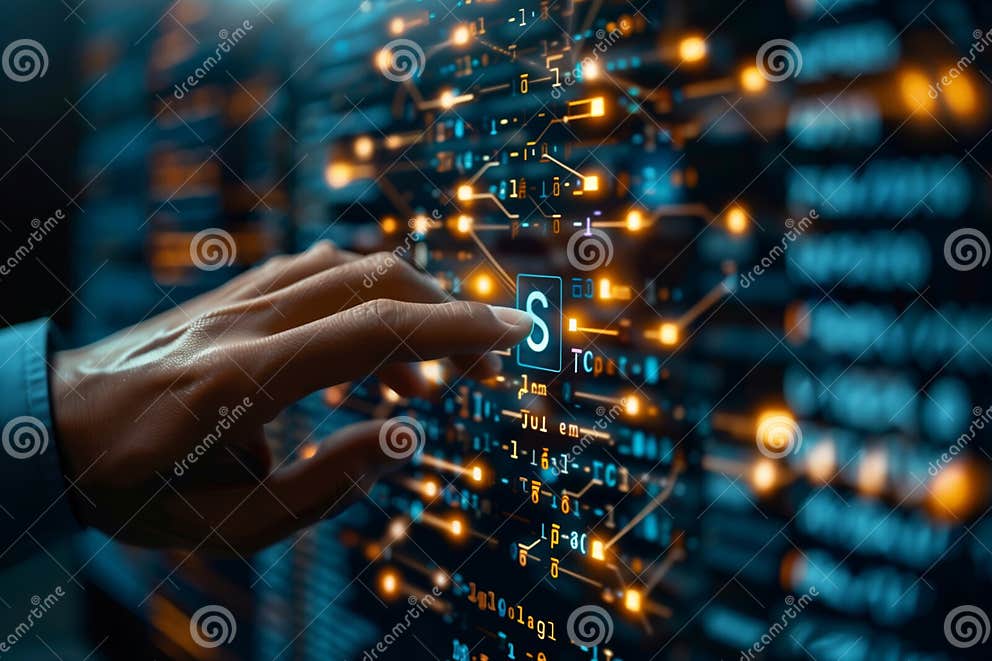 A Hand Reaches Out To Touch the Code, a Symphony of Digital Innovation ...