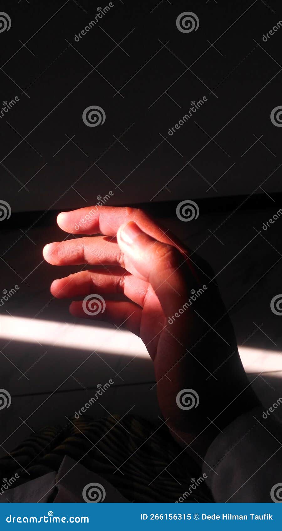 Hand Reaching for the Light in the Darknes Stock Image - Image of light ...