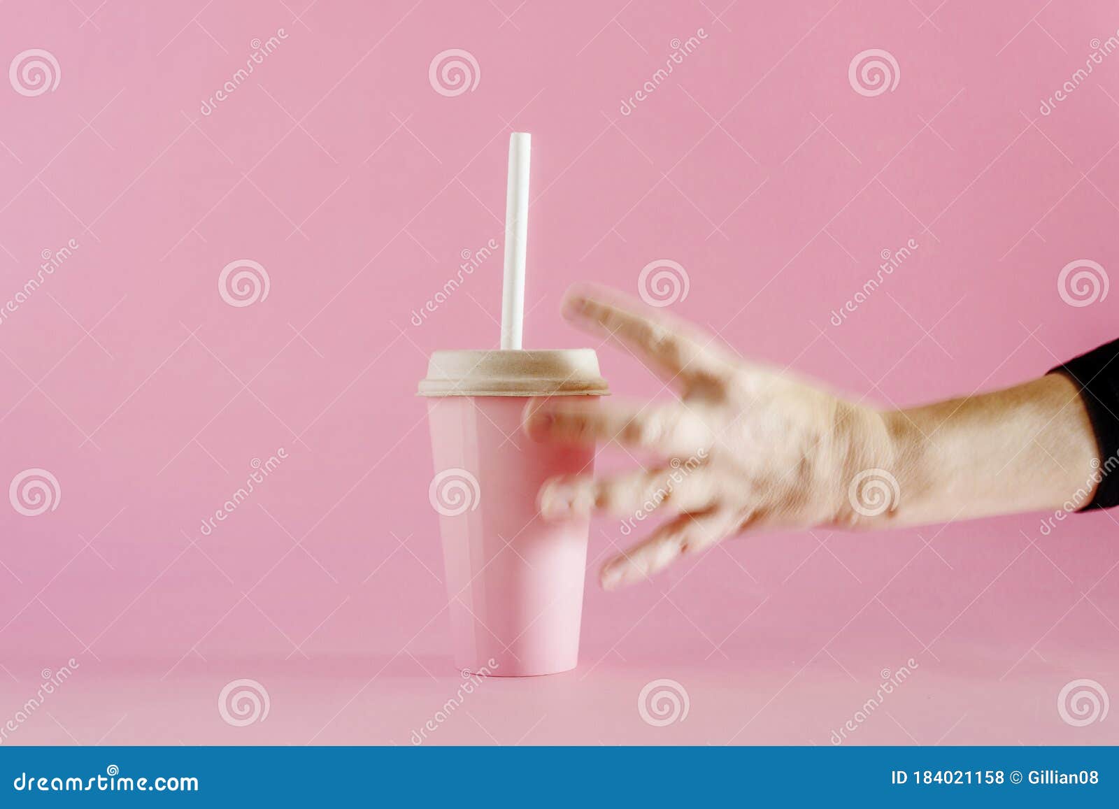 Hand Reaching for Milkshake Stock Photo - Image of blur ...