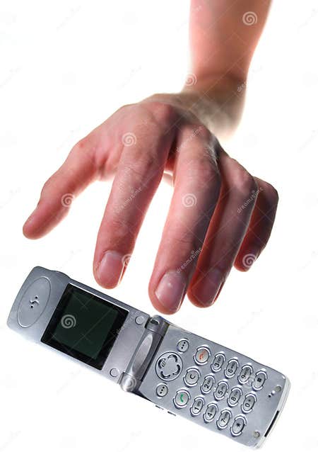 Hand Reaching for Mobile Phone Stock Photo - Image of nick, grabbing ...