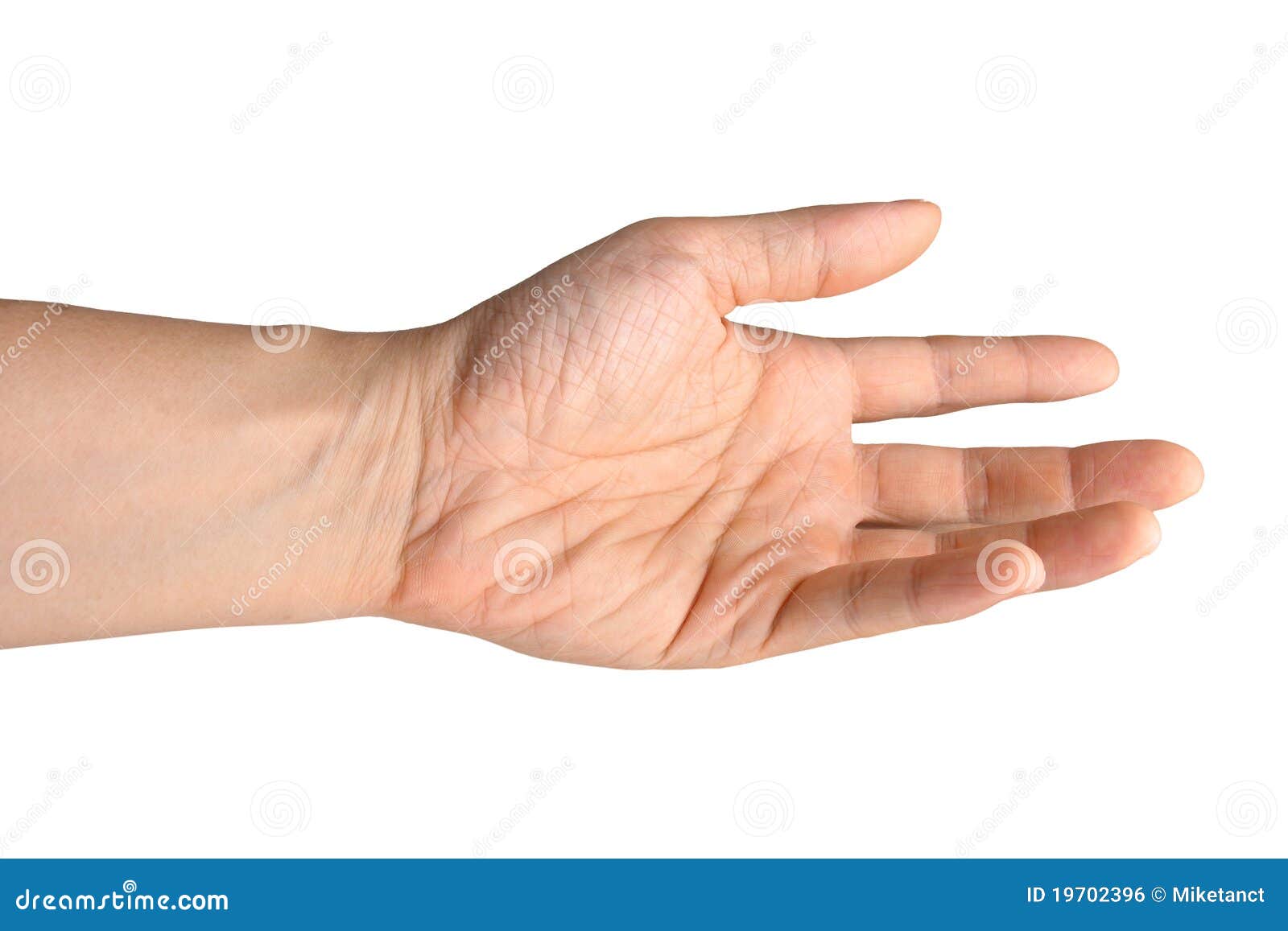 Hand Reaching Out Against White Background. Stock Photo - Image of ...
