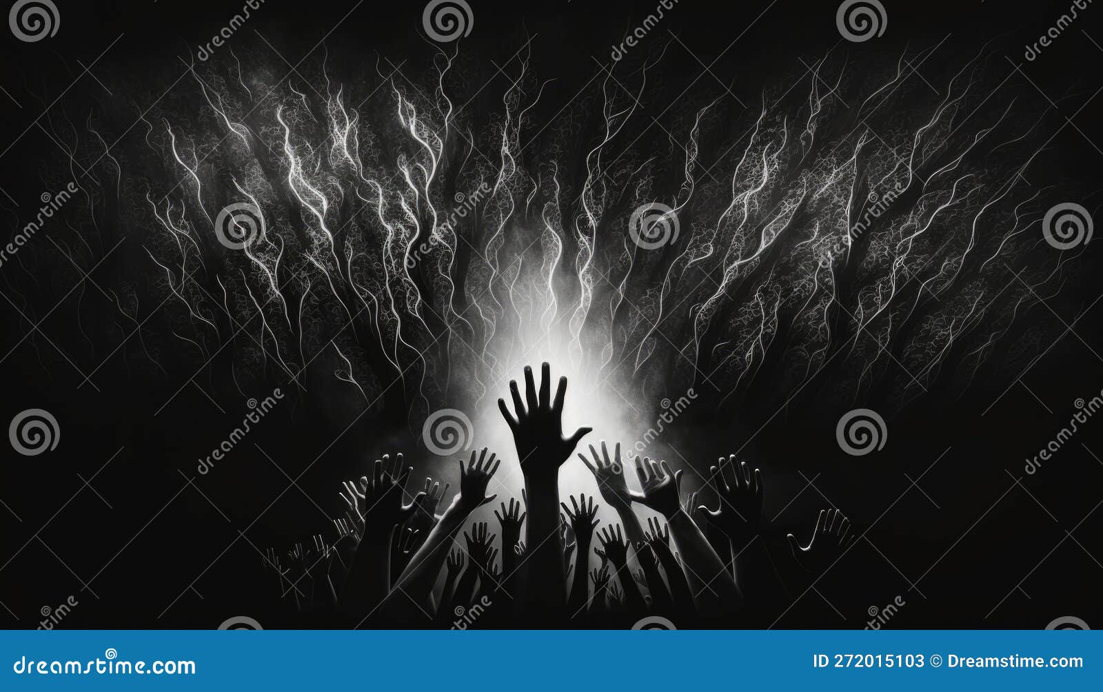 A Hand Reaching Out of a Black Void Representing the Members of Virtual ...
