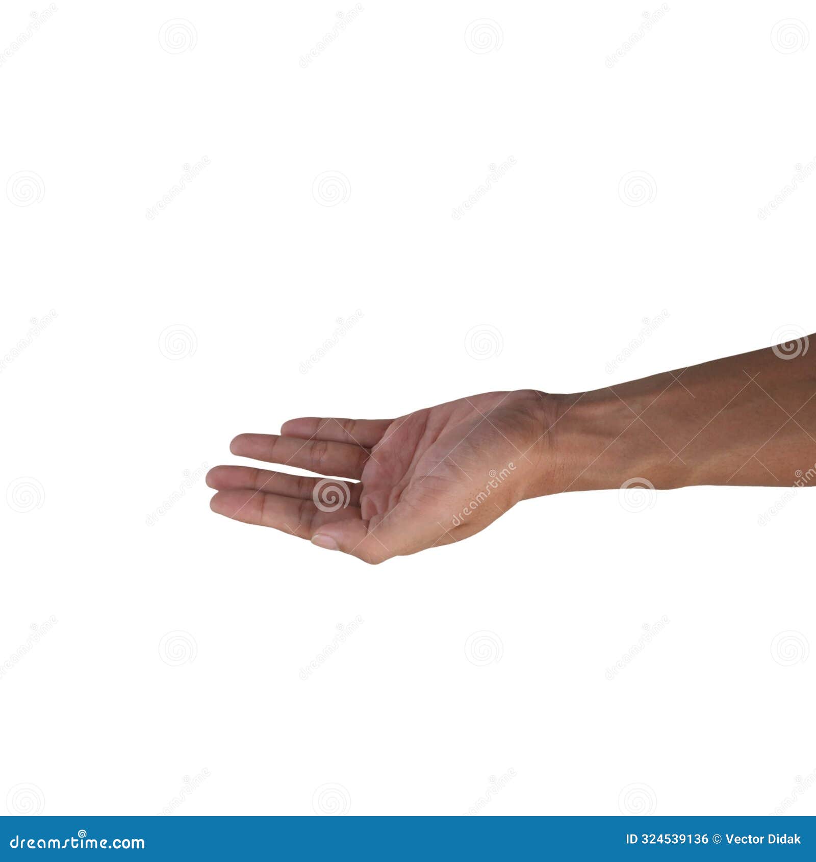 A Hand that is Reaching Out or Giving or Receiving, Isolated on White ...