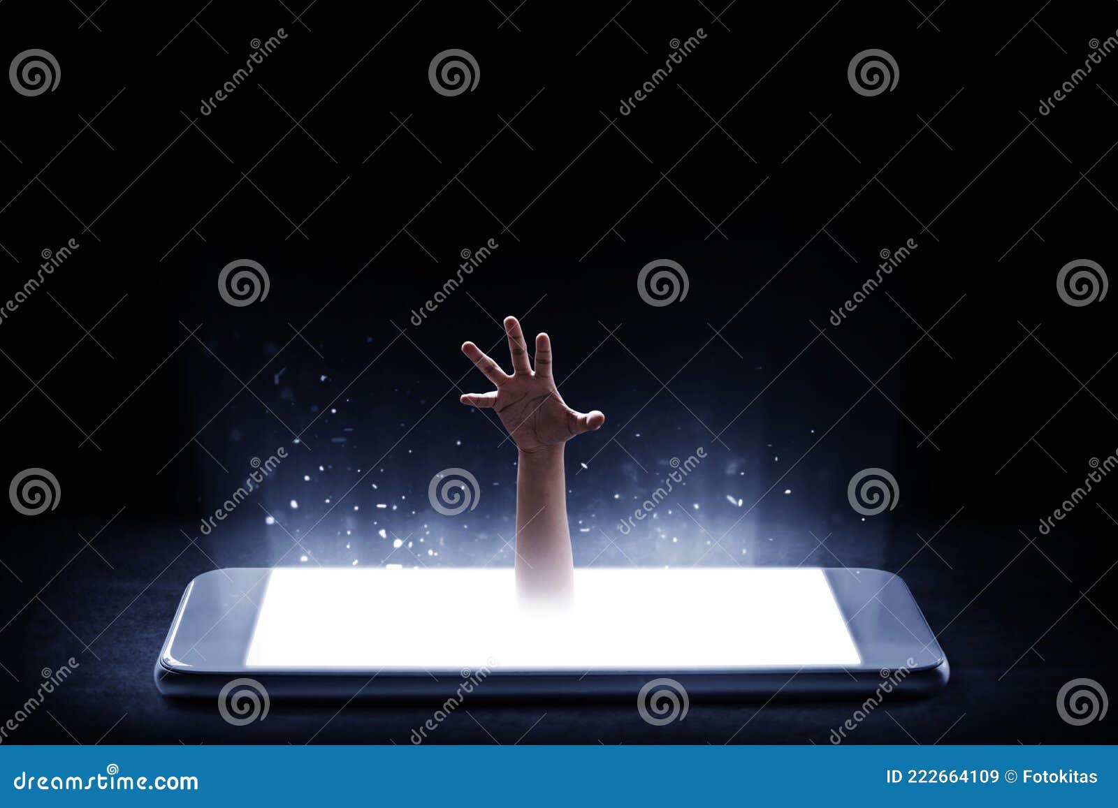 Hand Reaching Out; Phone Addiction Concepts Stock Image - Image of hand ...