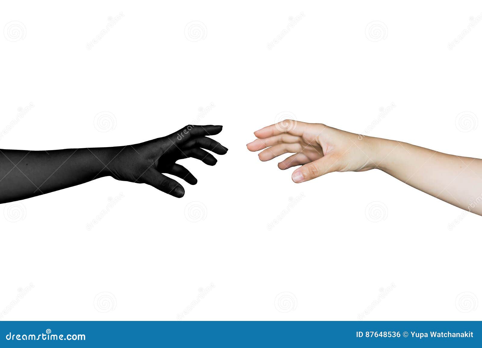 Hand Reaching Out with Reflection Stock Photo - Image of background ...