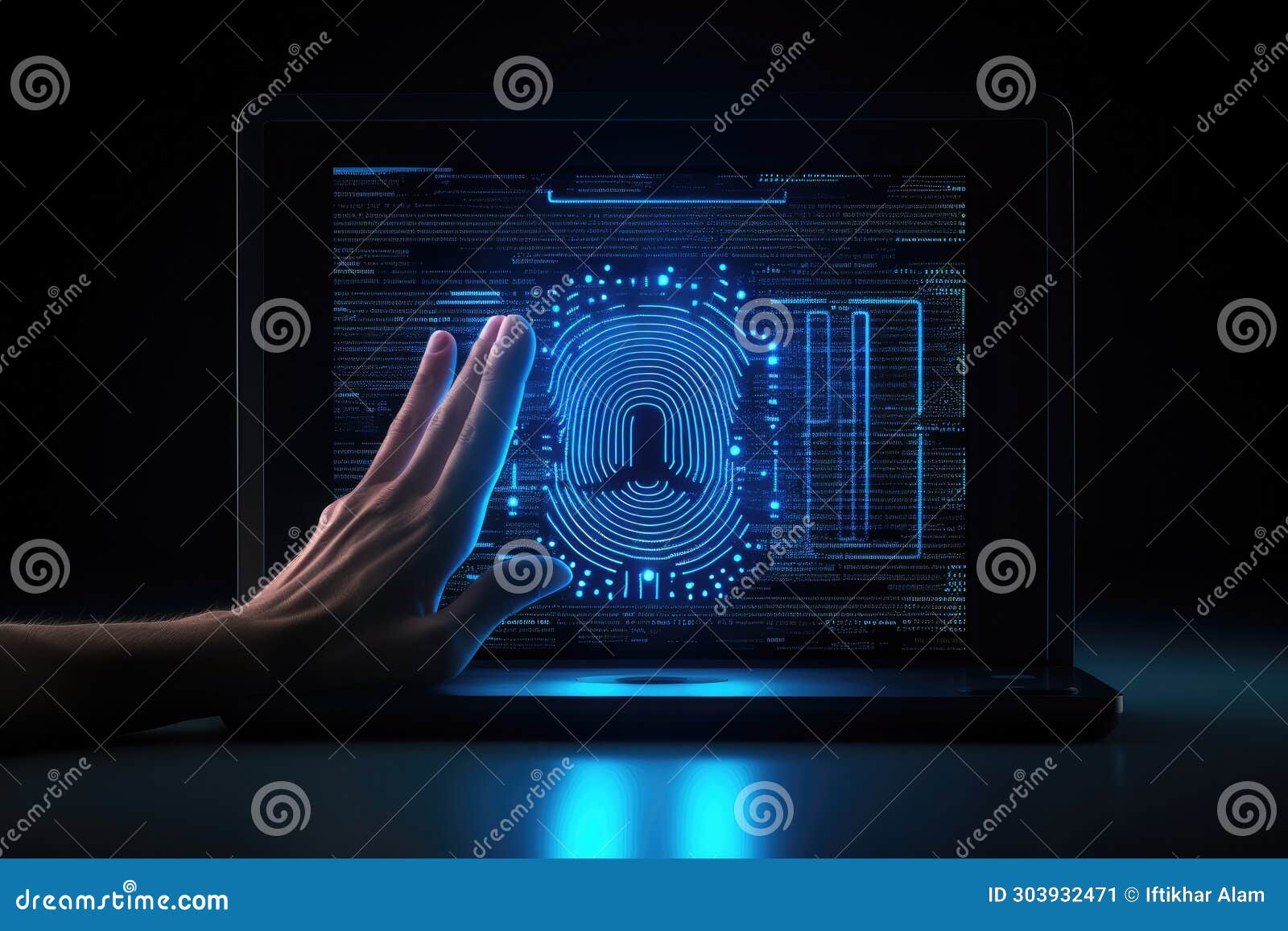 A Hand Reaching Out To Touch a Computer Screen with a Finger ...