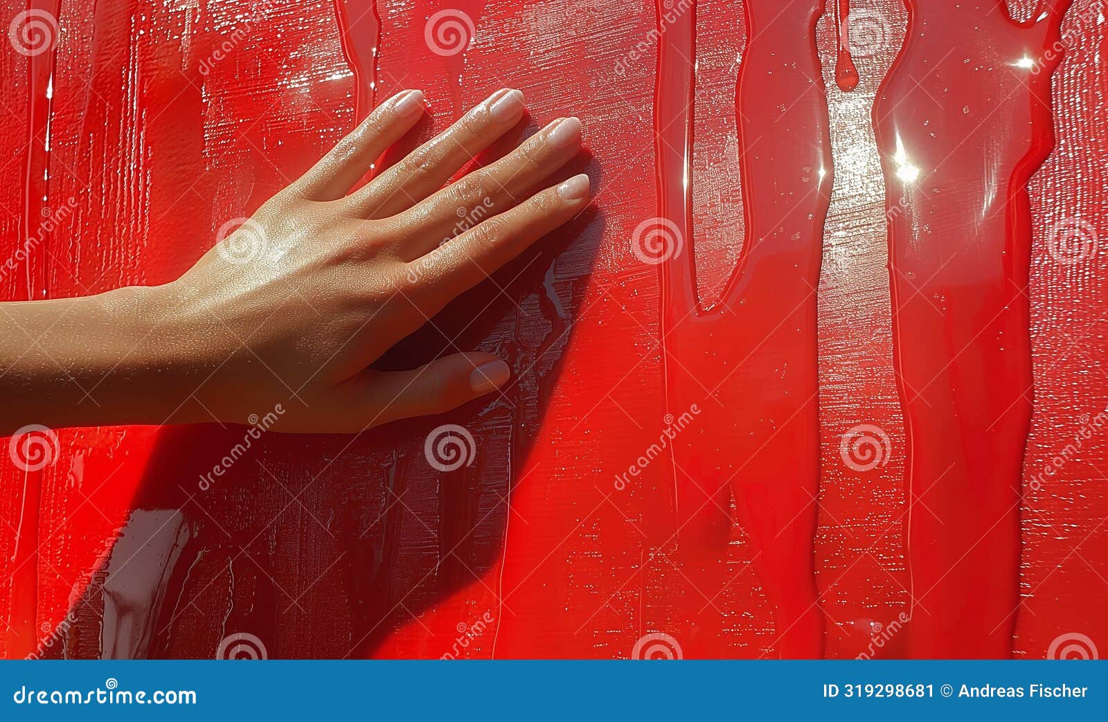Hand Reaching on Red Background. Stock Image - Image of background ...